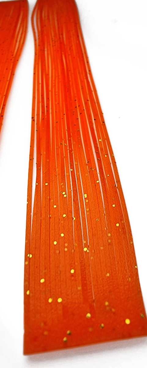 SiliLegs Orange & Gold Flake for Fly Tying from The Essential Fly